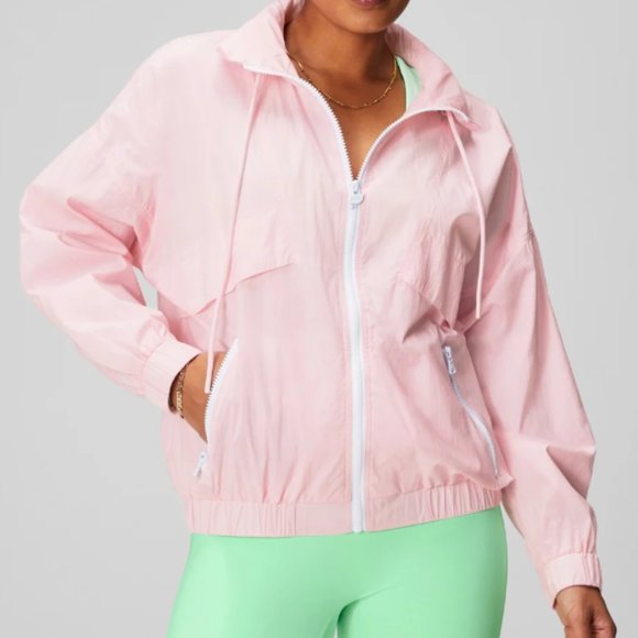 Fabletics | Jackets & Coats | Fabletics Nylon Track Jacket In Soft ...